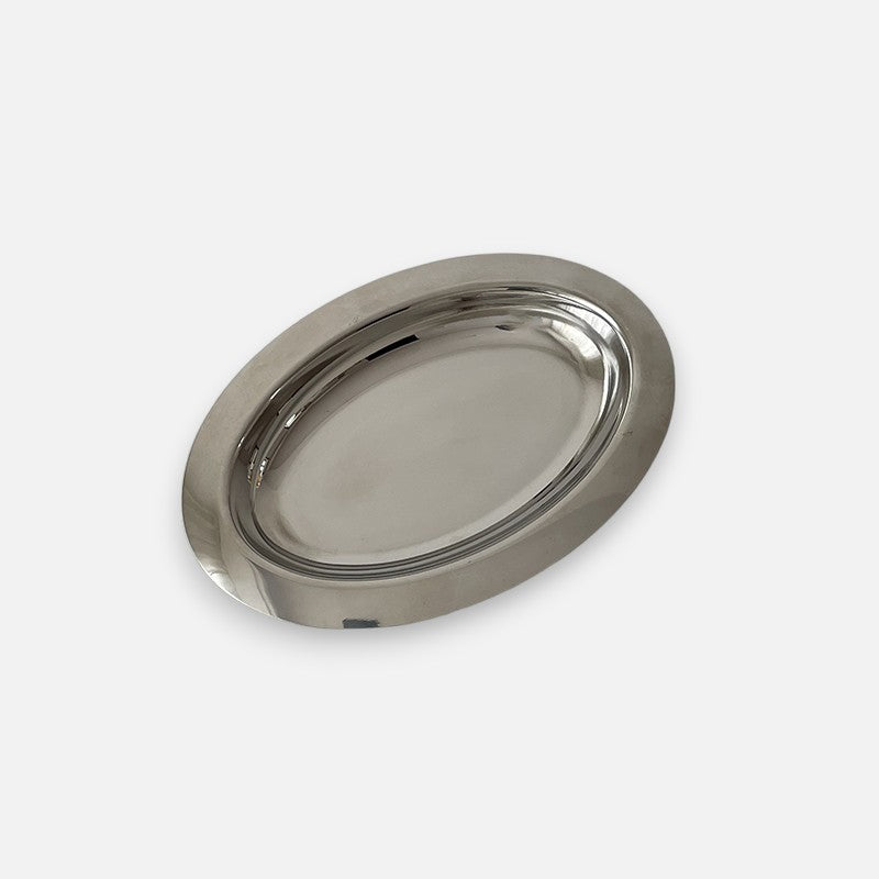 Chrome Oval Tray – Elegant Stainless Steel Tray for Serving, Organizing ...
